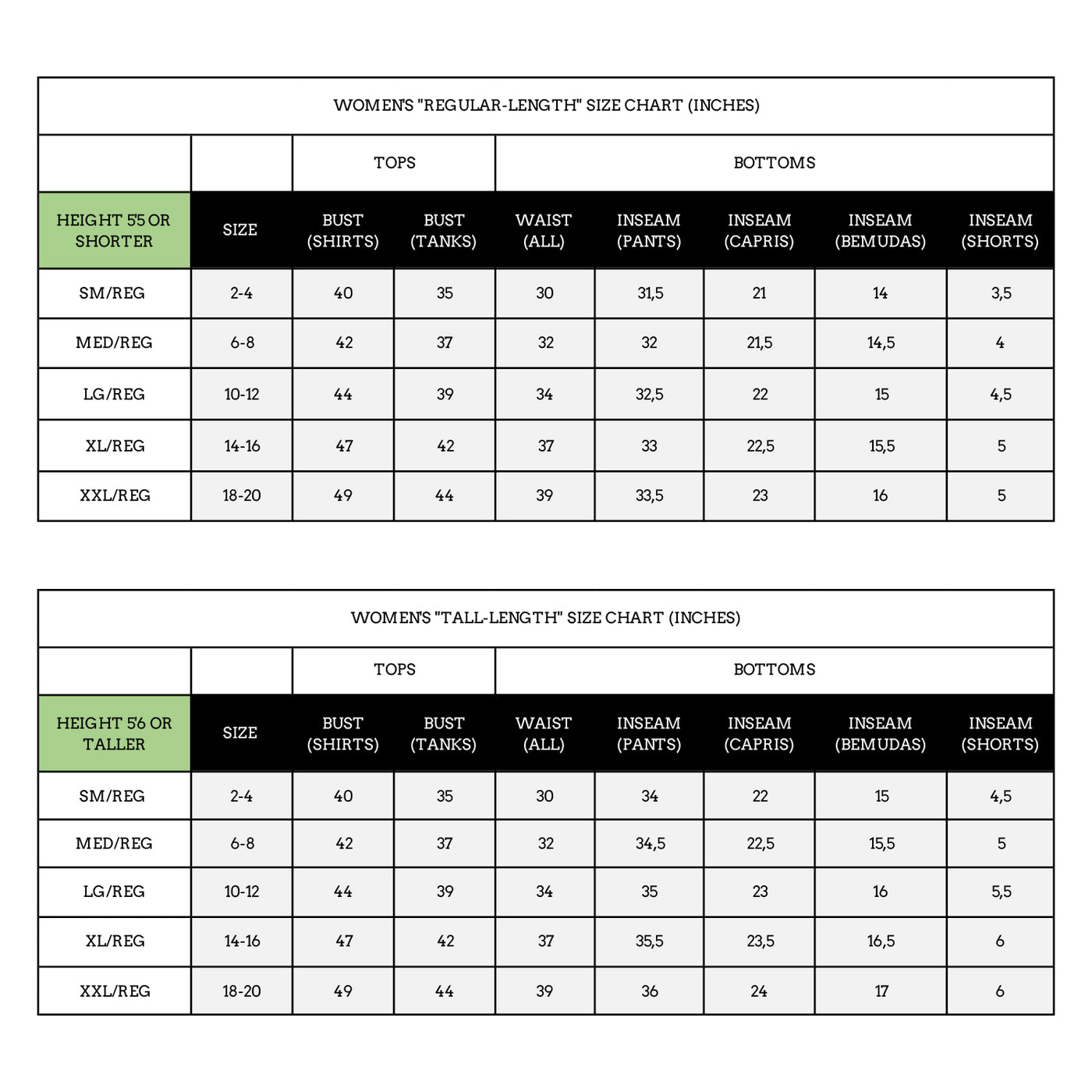jijamas size charts - jijamas®